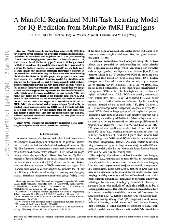 (PDF) A Manifold Regularized Multi-Task Learning Model for IQ Prediction from Multiple fMRI ...