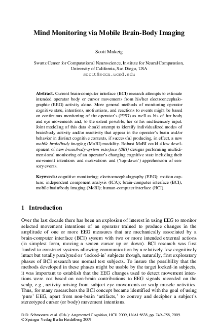 (PDF) Mind Monitoring via Mobile Brain-Body Imaging