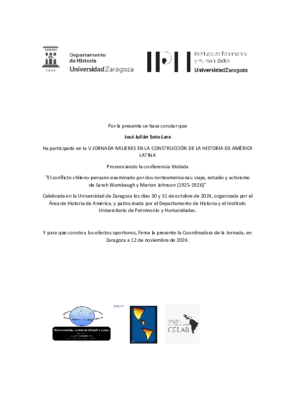 (PDF) El conflicto chileno-peruano examinado por dos norteamericanas ...