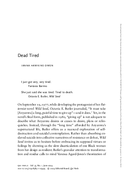 (PDF) Dead Tired