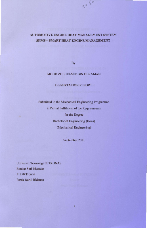 (PDF) Automotive Engine Iieat Management System SHMS - Smart Heat ...