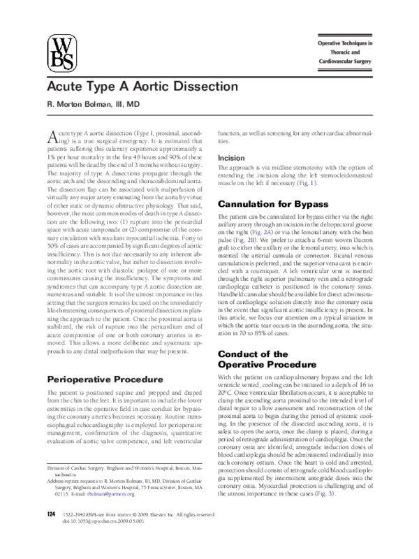 (PDF) Acute Type A Aortic Dissection