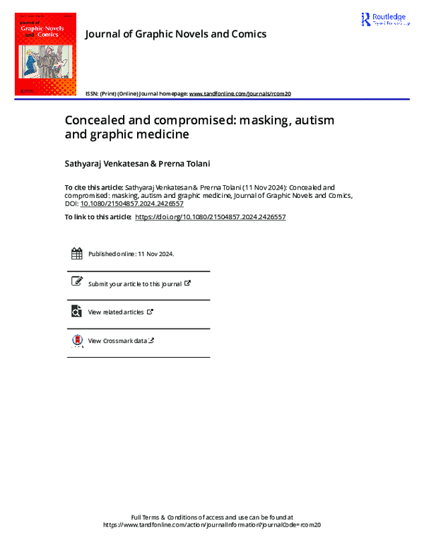(PDF) Concealed and compromised: masking, autism and graphic medicine