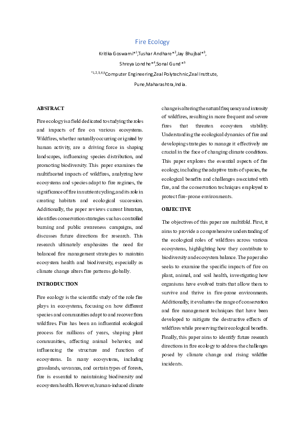 (PDF) Fire Ecology