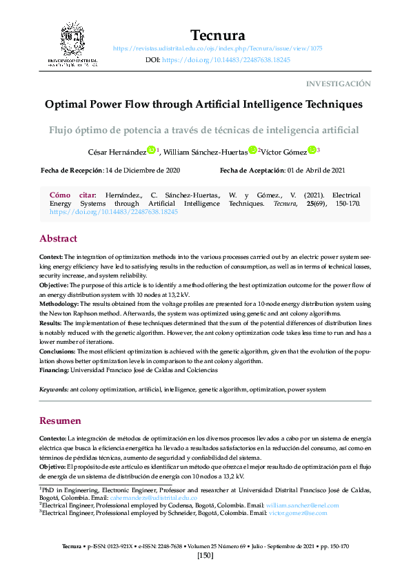 (PDF) Optimal Power Flow through Artificial Intelligence Techniques
