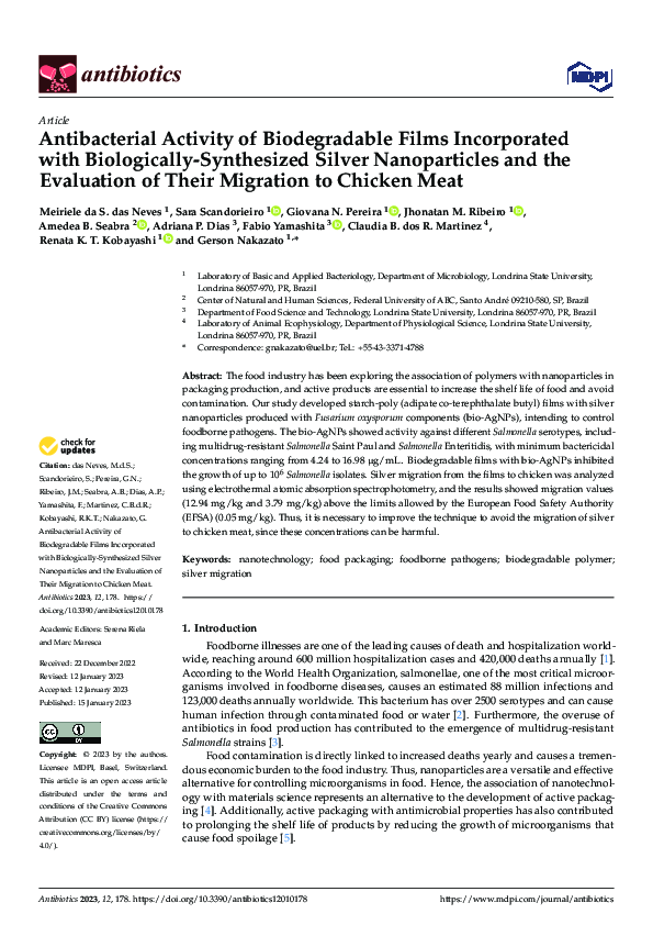 (PDF) Antibacterial Activity of Biodegradable Films Incorporated with Biologically-Synthesized ...