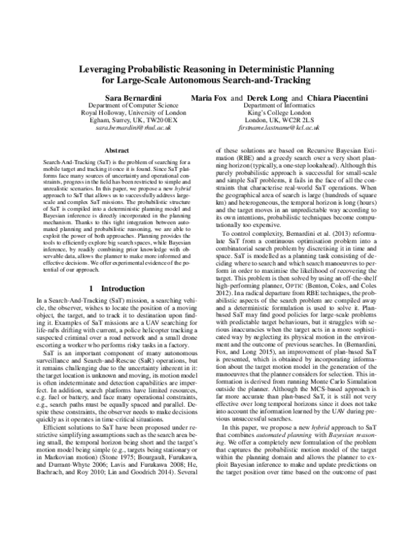 (PDF) Leveraging Probabilistic Reasoning in Deterministic Planning for Large-Scale Autonomous ...