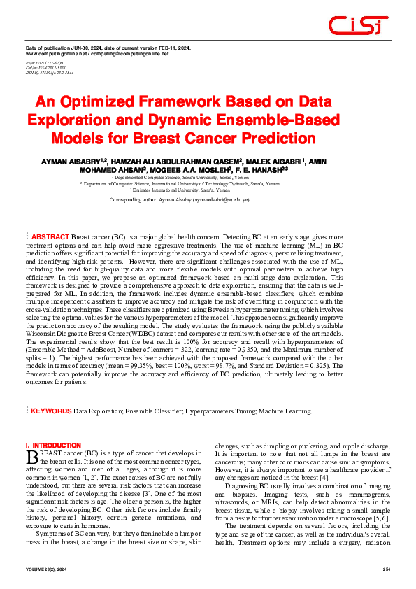 (PDF) An Optimized Framework Based on Data Exploration and Dynamic Ensemble-Based Models for ...