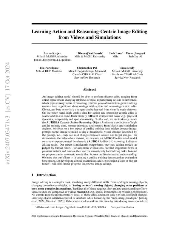 (PDF) Learning Action and Reasoning-Centric Image Editing from Videos and Simulations