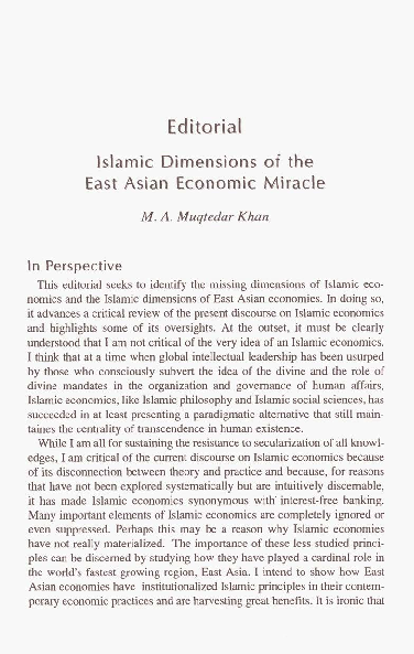 (PDF) Islamic Dimensions of the East Asian Economic Miracle