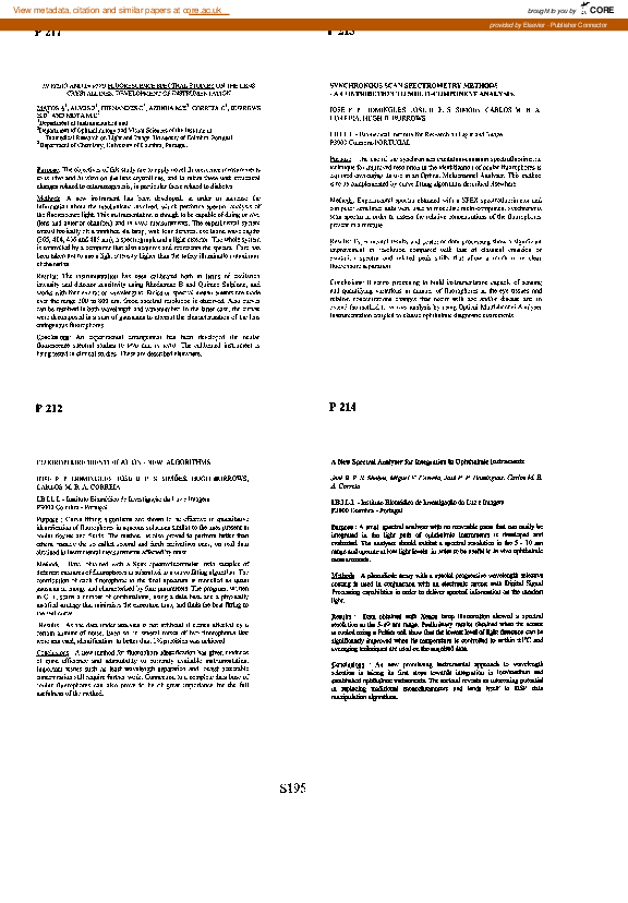 (PDF) P 212 Fluorophore identification — New algorithms
