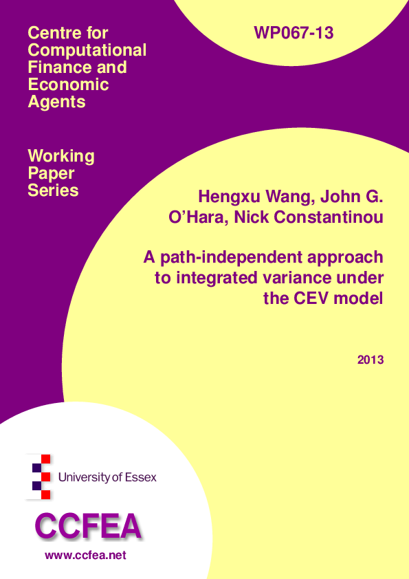(PDF) A path-independent approach to integrated variance under the CEV ...