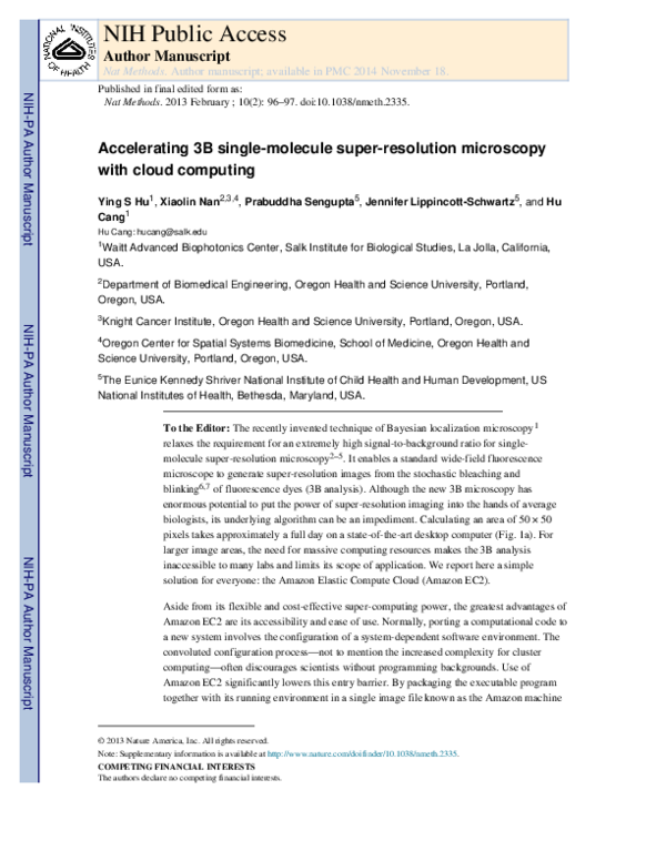 (PDF) Accelerating 3B single-molecule super-resolution microscopy with ...