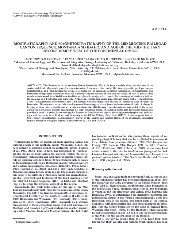 (PDF) Biostratigraphy and magnetostratigraphy of the mid-Miocene ...