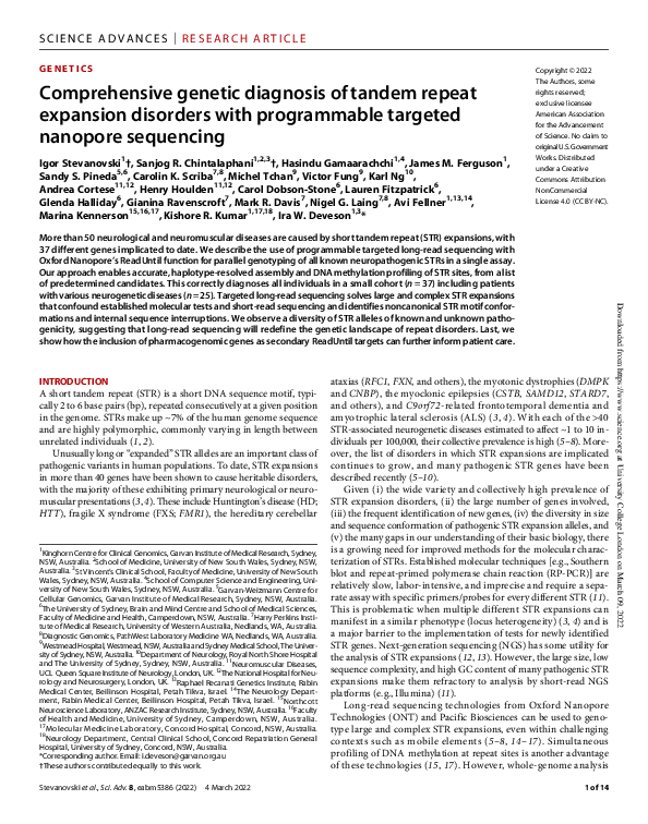 (PDF) Comprehensive genetic diagnosis of tandem repeat expansion ...