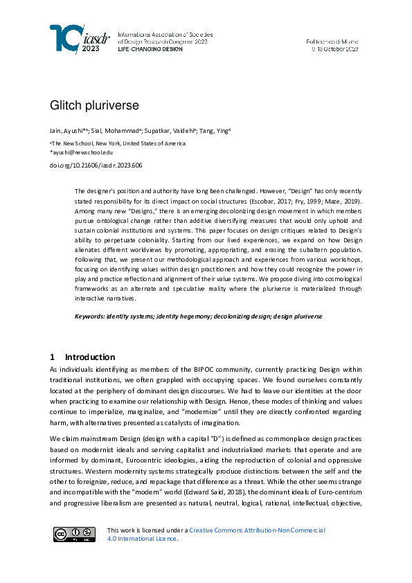 (PDF) Glitch Pluriverse
