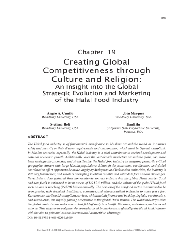 (PDF) Creating Global Competitiveness through Culture and Religion