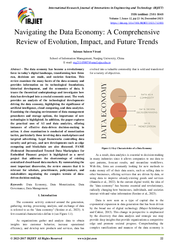 (PDF) Navigating the Data Economy: A Comprehensive Review of Evolution ...
