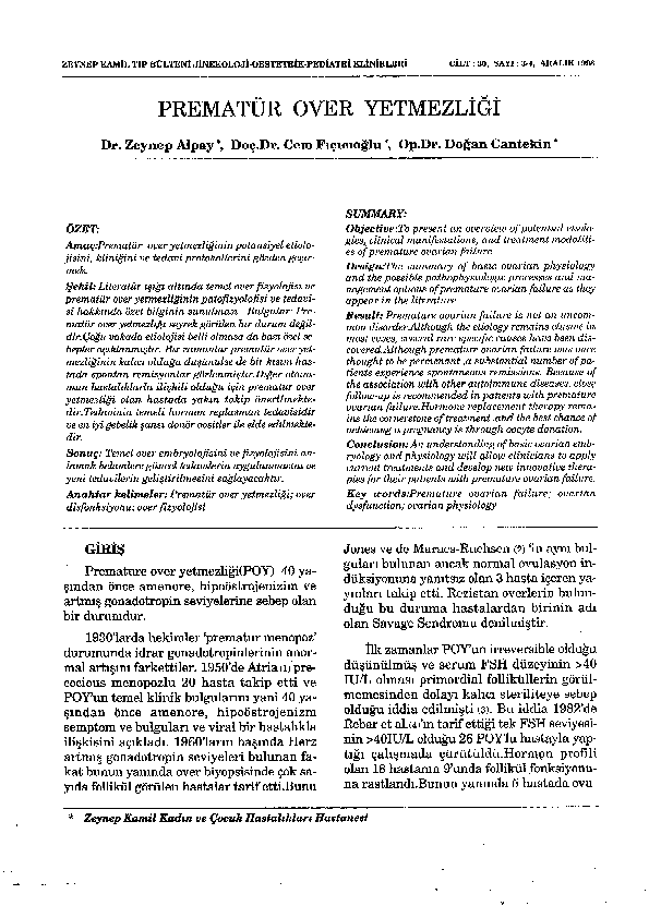 (PDF) Premat. Over Yetmezliği