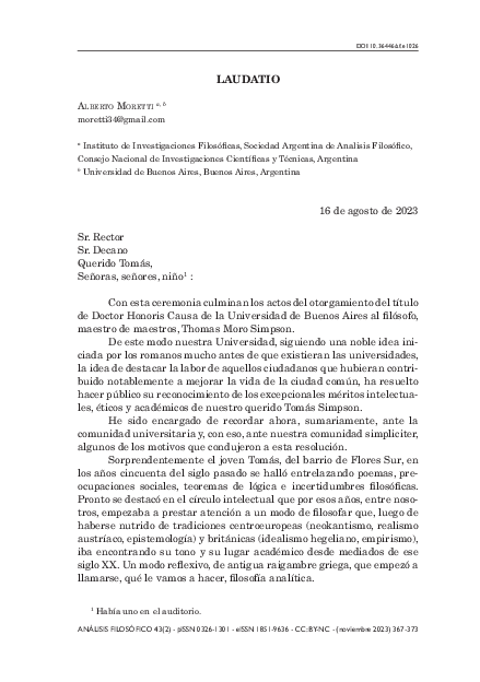 (PDF) Laudatio