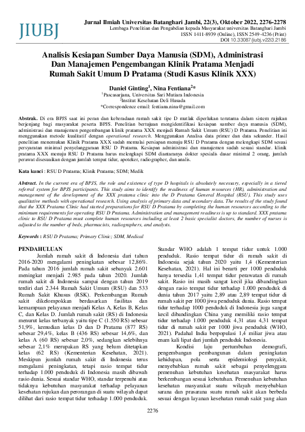 (PDF) Analisis Kesiapan Sumber Daya Manusia (SDM), Administrasi Dan Manajemen Pengembangan ...