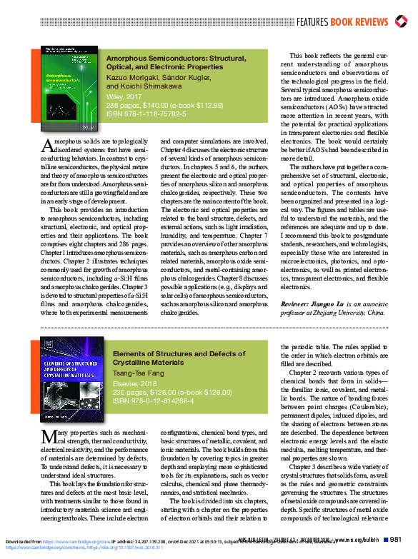 (PDF) Amorphous Semiconductors