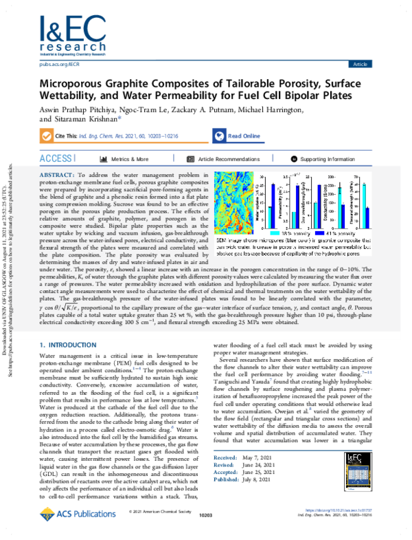 (PDF) Microporous Graphite Composites of Tailorable Porosity, Surface ...