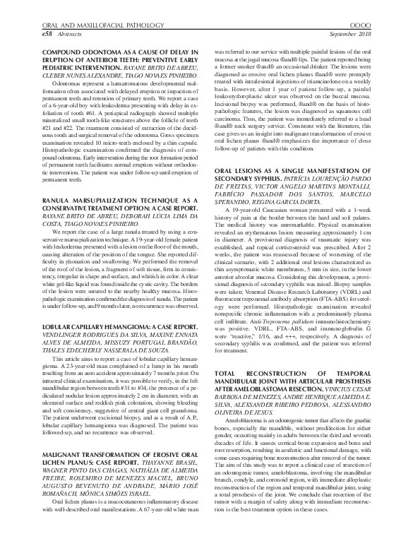 (PDF) Total Reconstruction of Temporal Mandibular Joint with Articular Prosthesis after ...