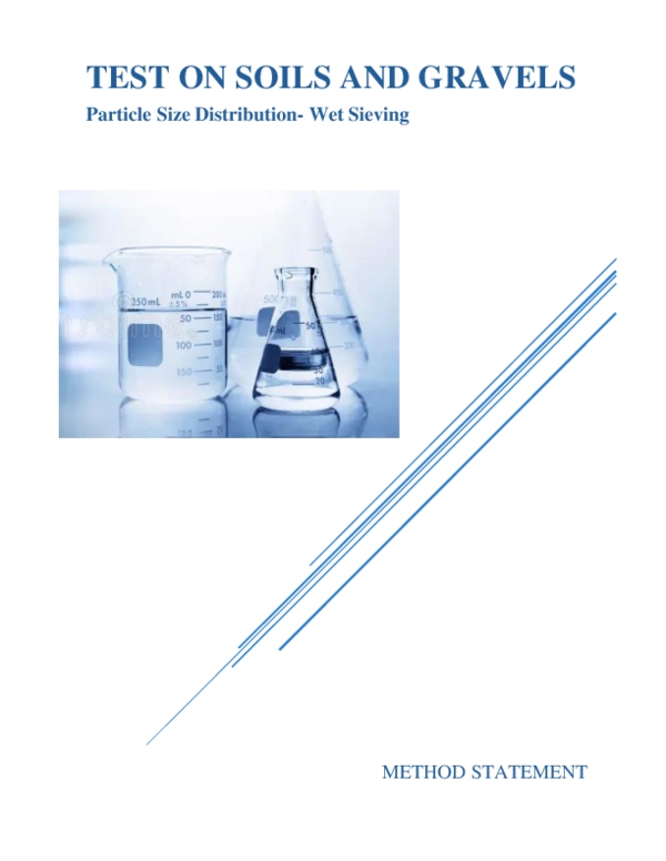(PDF) Particle Size Distribution Wet Sieving (Test on Soils and Gravels)
