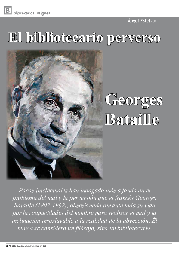 (PDF) Georges Bataille: el bibliotecario perverso