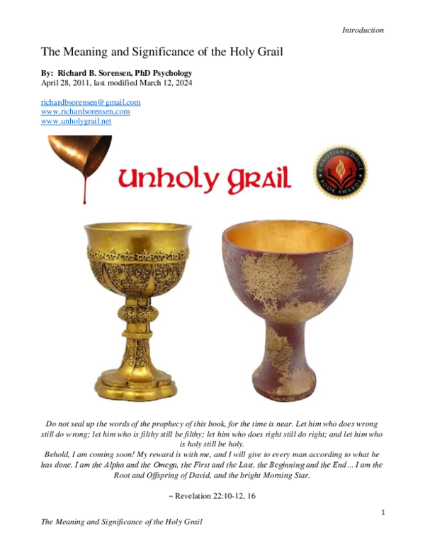 (PDF) The Meaning and Significance of the Holy Grail