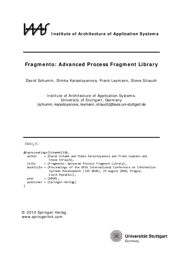 (PDF) Fragmento: Advanced Process Fragment Library