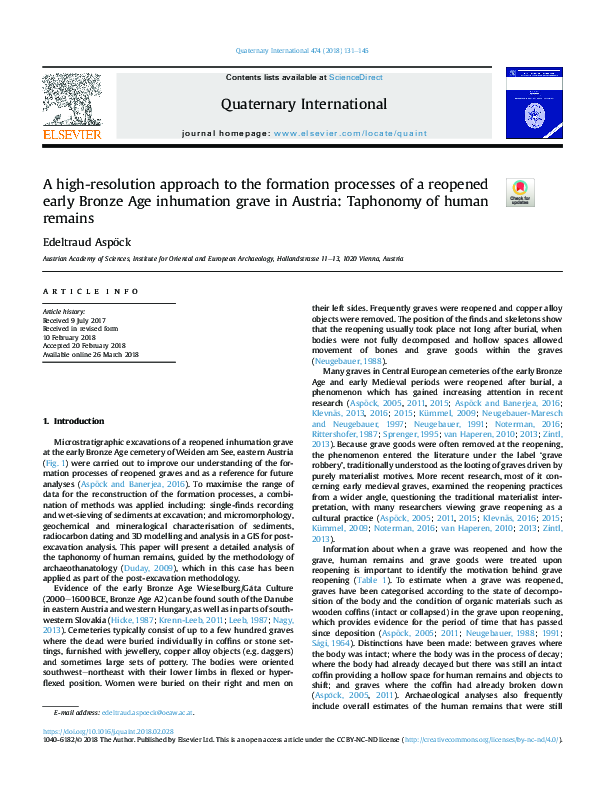 (PDF) A high-resolution approach to the formation processes of a ...