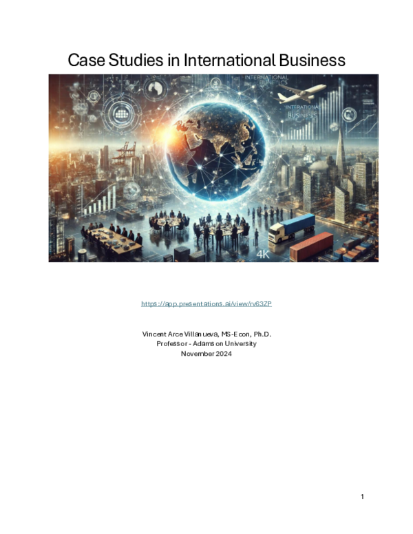 (PDF) Case Studies in International Business (PDF) Case Studies in International Business