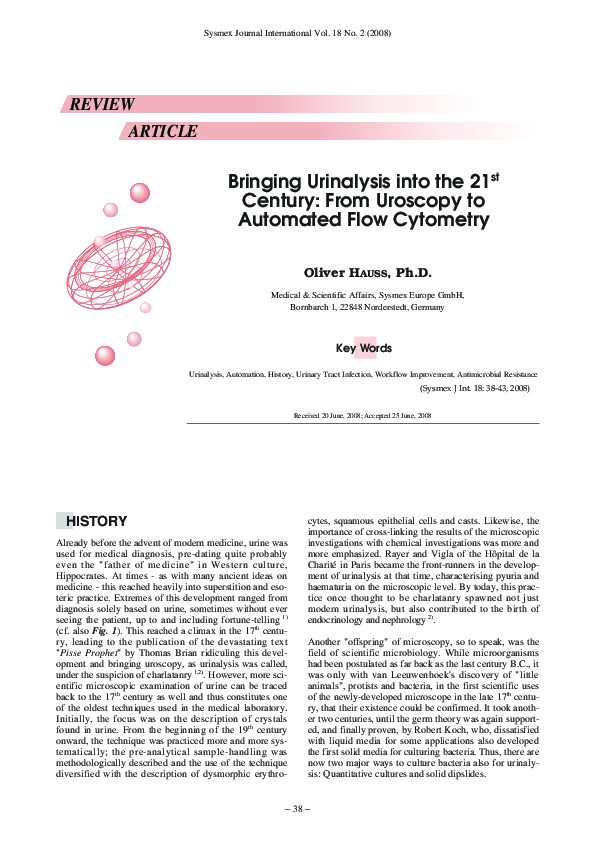 (PDF) Bringing Urinalysis into the 21 st Century: From Uroscopy to ...