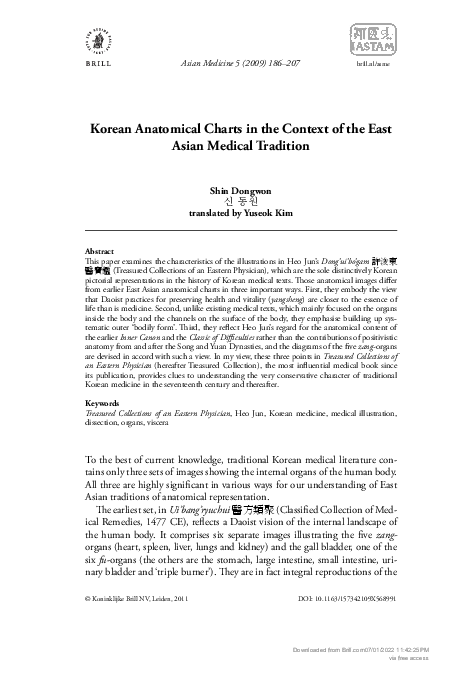 (PDF) Korean Anatomical Charts in the Context of the East Asian Medical ...