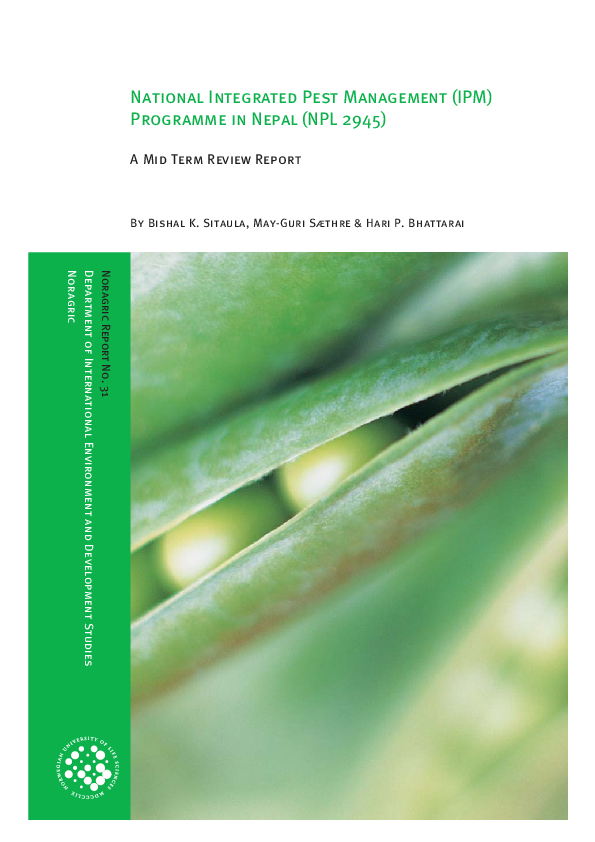 (PDF) National Integrated Pest Management (IPM) Programme in Nepal (NPL ...
