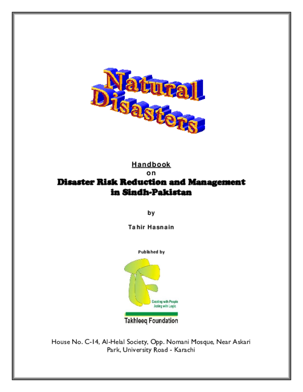 (PDF) Handbook on DRR & Management