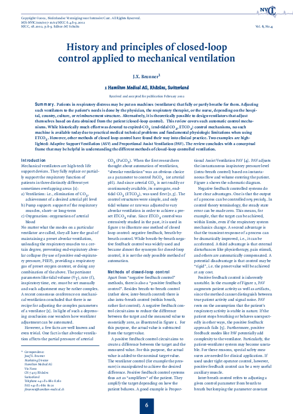 (PDF) History and principles of closed-loop control applied to ...