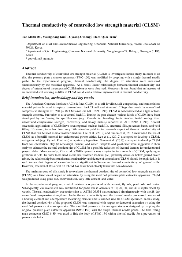 (PDF) Thermal Conductivity of Controlled Low Strength Material (CLSM ...