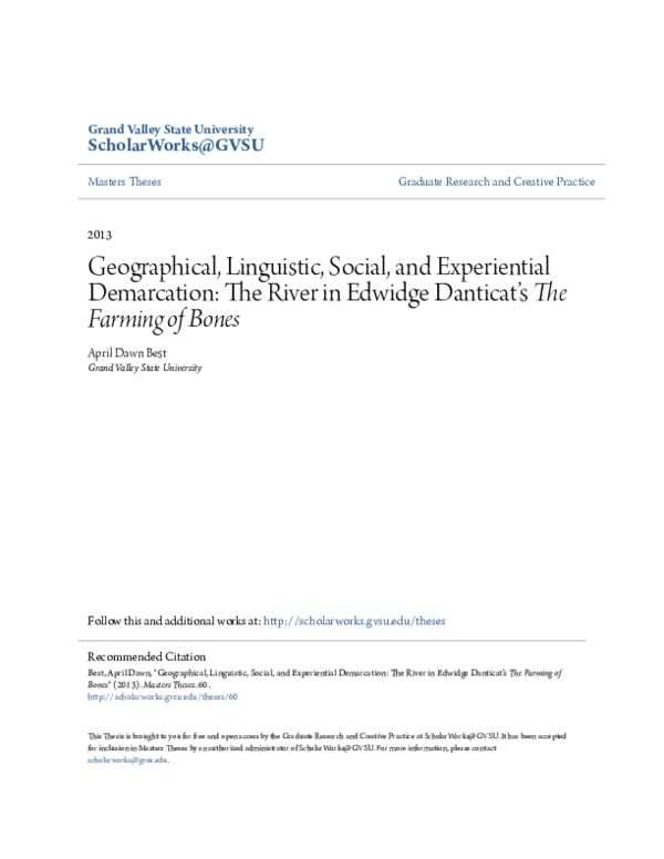 (PDF) Geographical, Linguistic, Social, and Experiential Demarcation ...