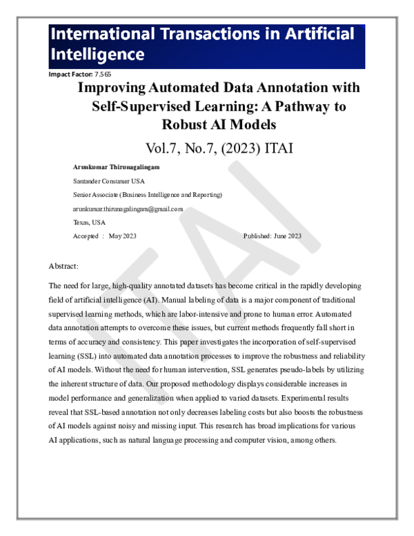 Pdf Improving Automated Data Annotation With Self Supervised Learning