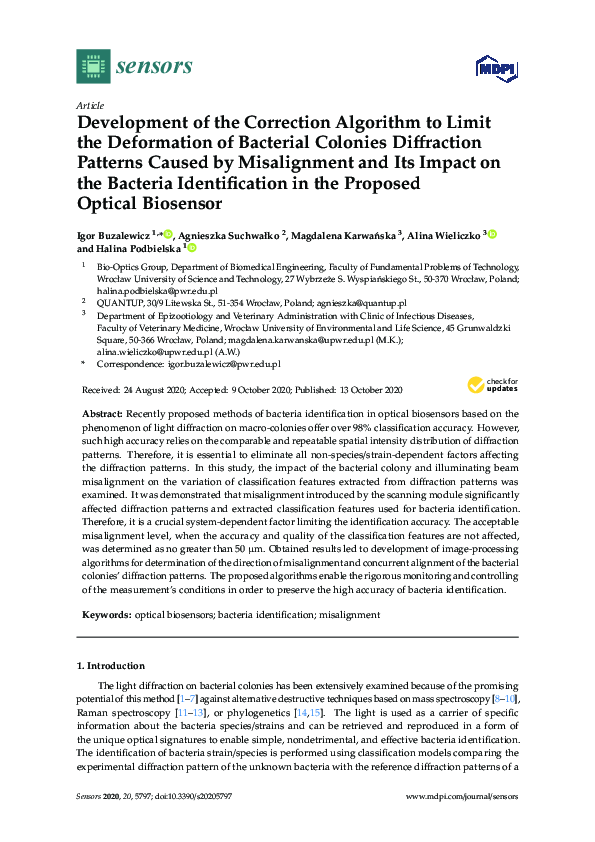 (PDF) Development of the Correction Algorithm to Limit the Deformation ...