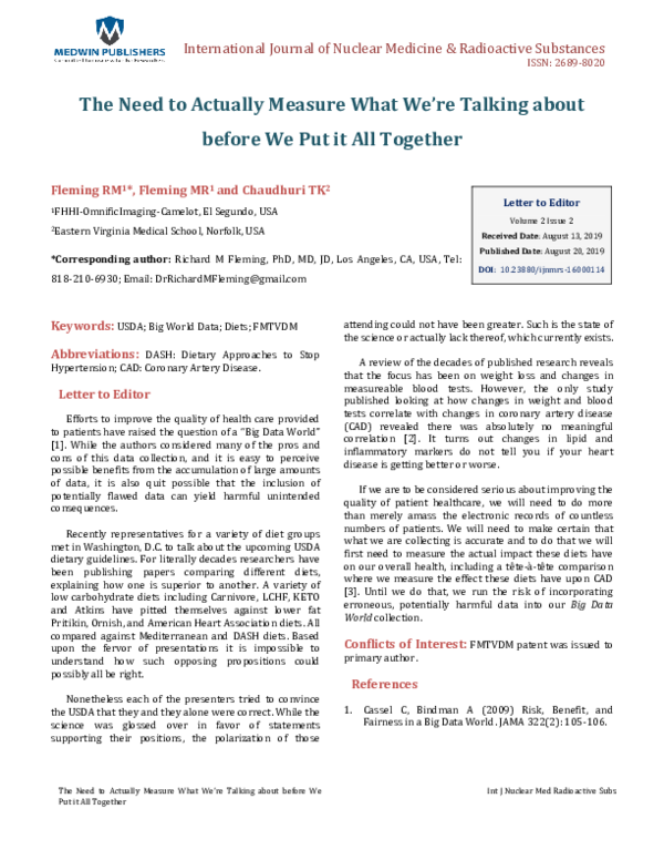 (PDF) The Need to Actually Measure What We’re Talking about before We ...