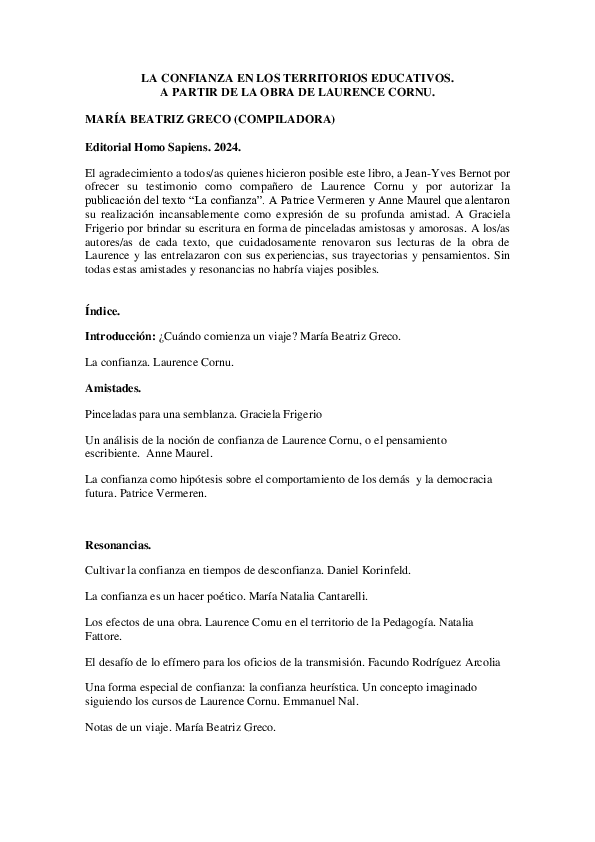 (PDF) Greco (comp) La confianza en los territorios ed. Prólogo