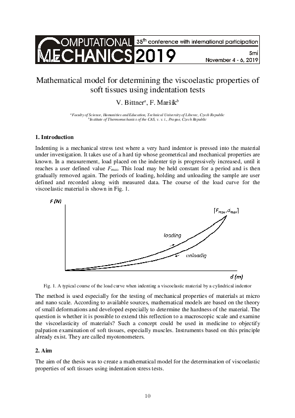(PDF) Modeling Viscoelastic Properties via Indentation