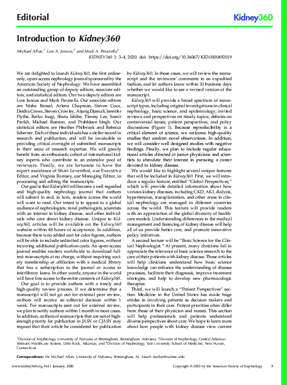 (PDF) Introduction to Kidney 360