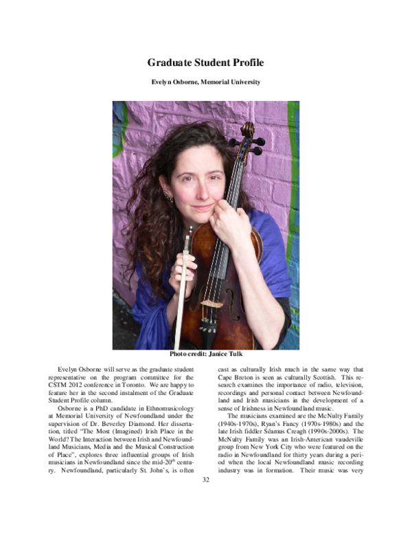 (PDF) Graduate Student Profile