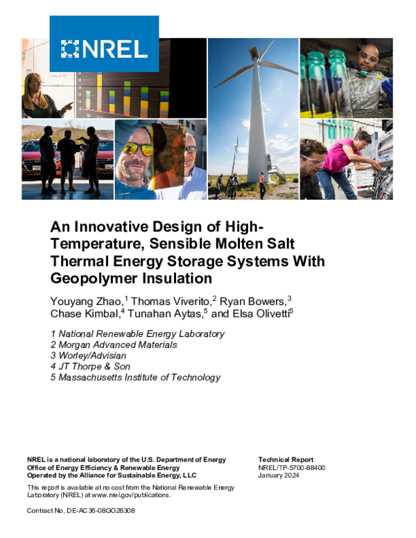 (PDF) An Innovative Design of High-Temperature, Sensible Molten Salt ...