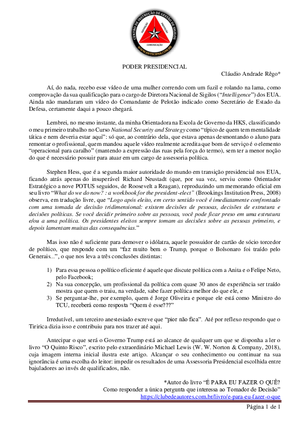 (PDF) Poder Presidencial